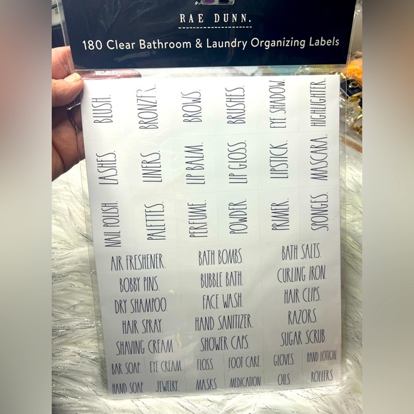 Rae Dunn | Other | Nwt Rae Dunn 8 Bathroom Laundry Organizing Labels ...